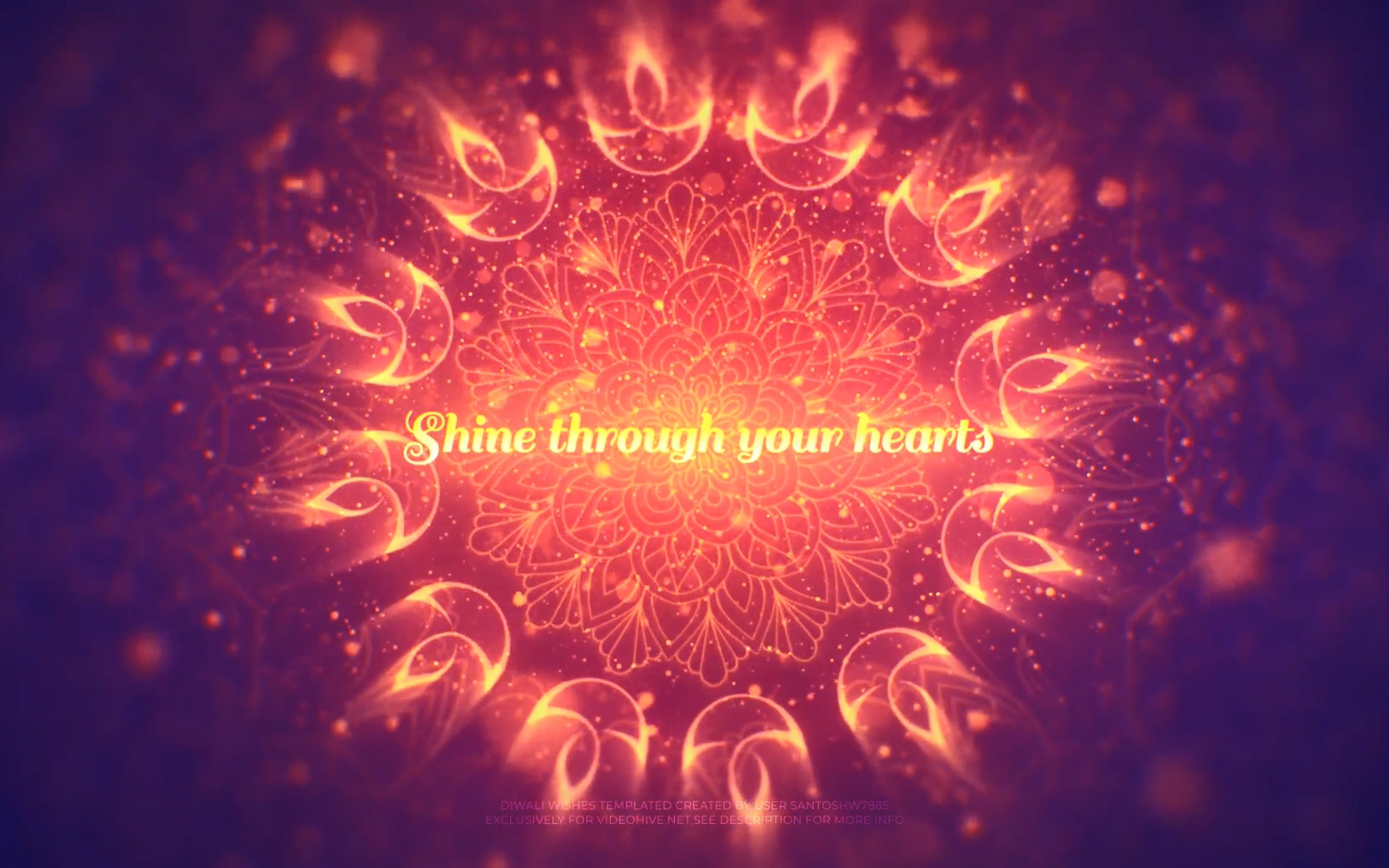 AE模板-经典剪纸窗花发光风格的文字介绍标题