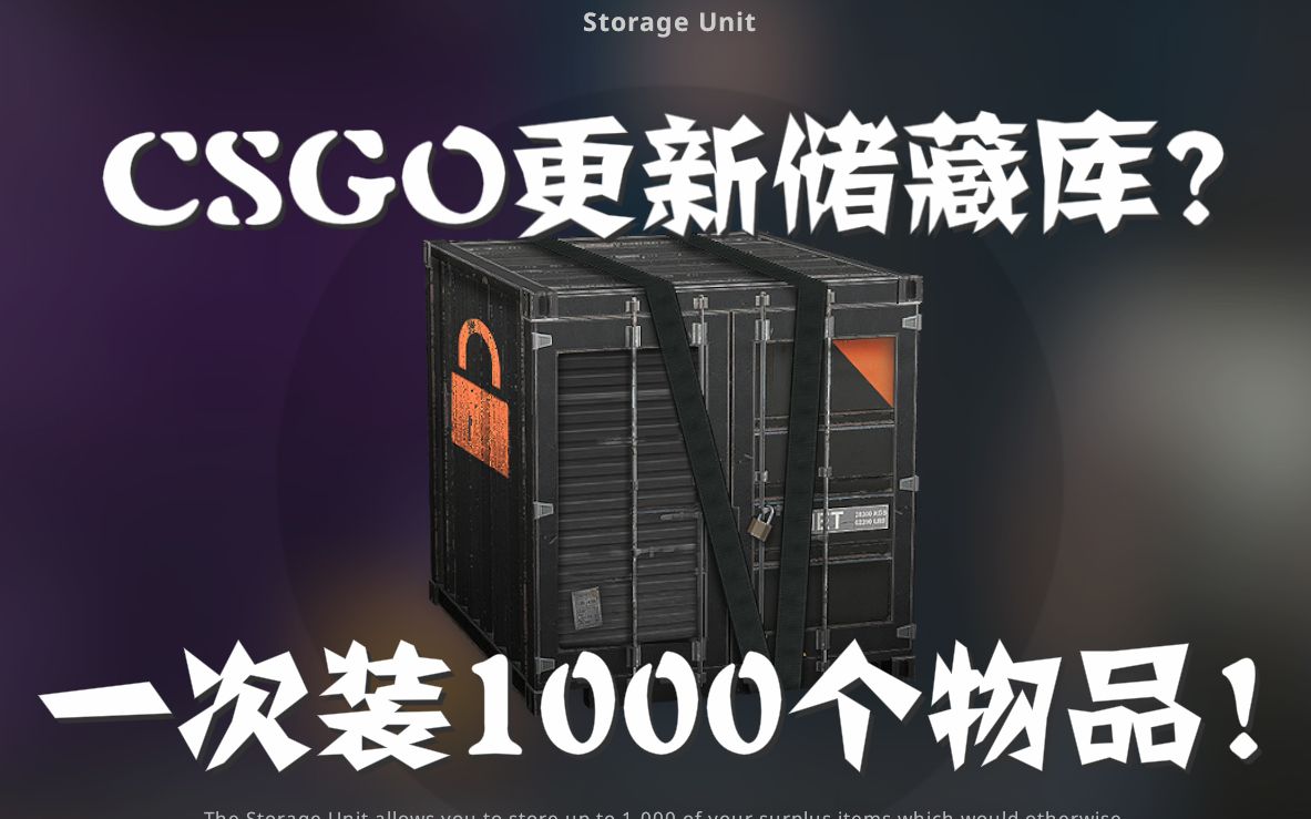 【CSGO】商城新物品:储藏库,可以增加1000库存容量?!