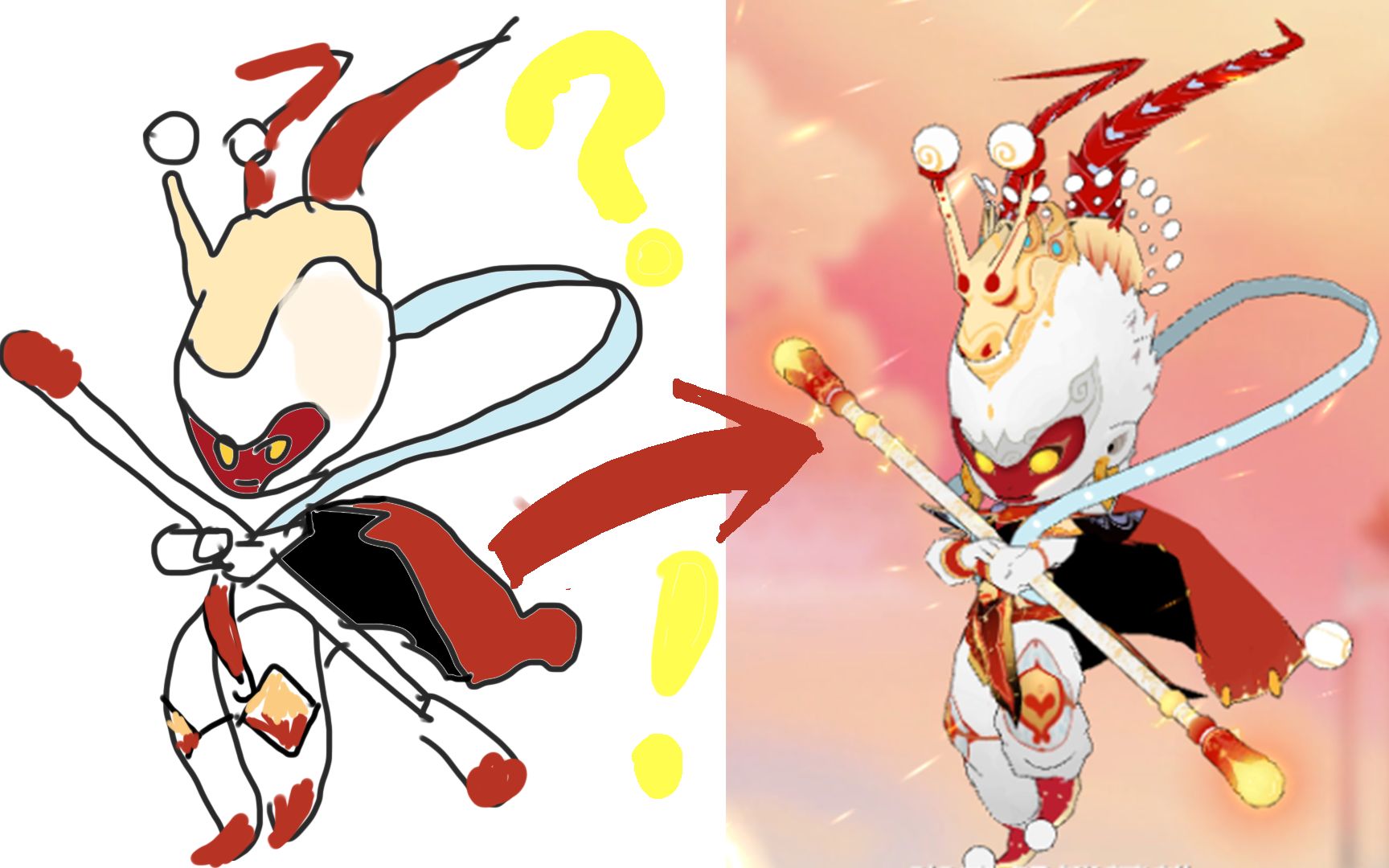 【板绘】闹闹天宫角色临摹;真·新手向绘画过程(我这么菜都勇敢秀...