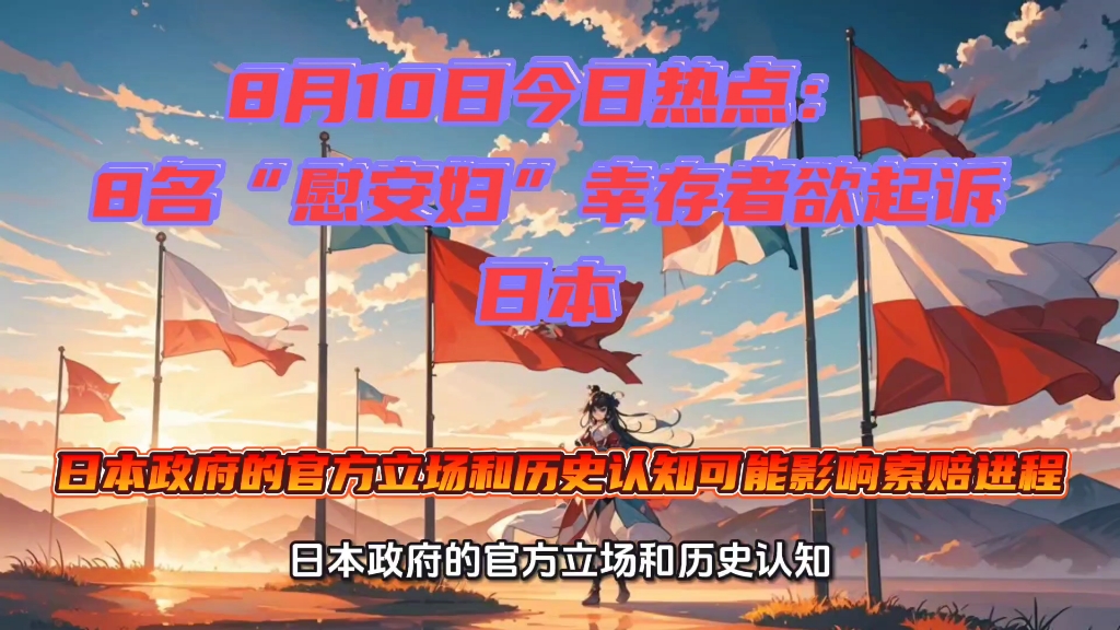 8月10日今日热点:8名“慰安妇”幸存者欲起诉日本