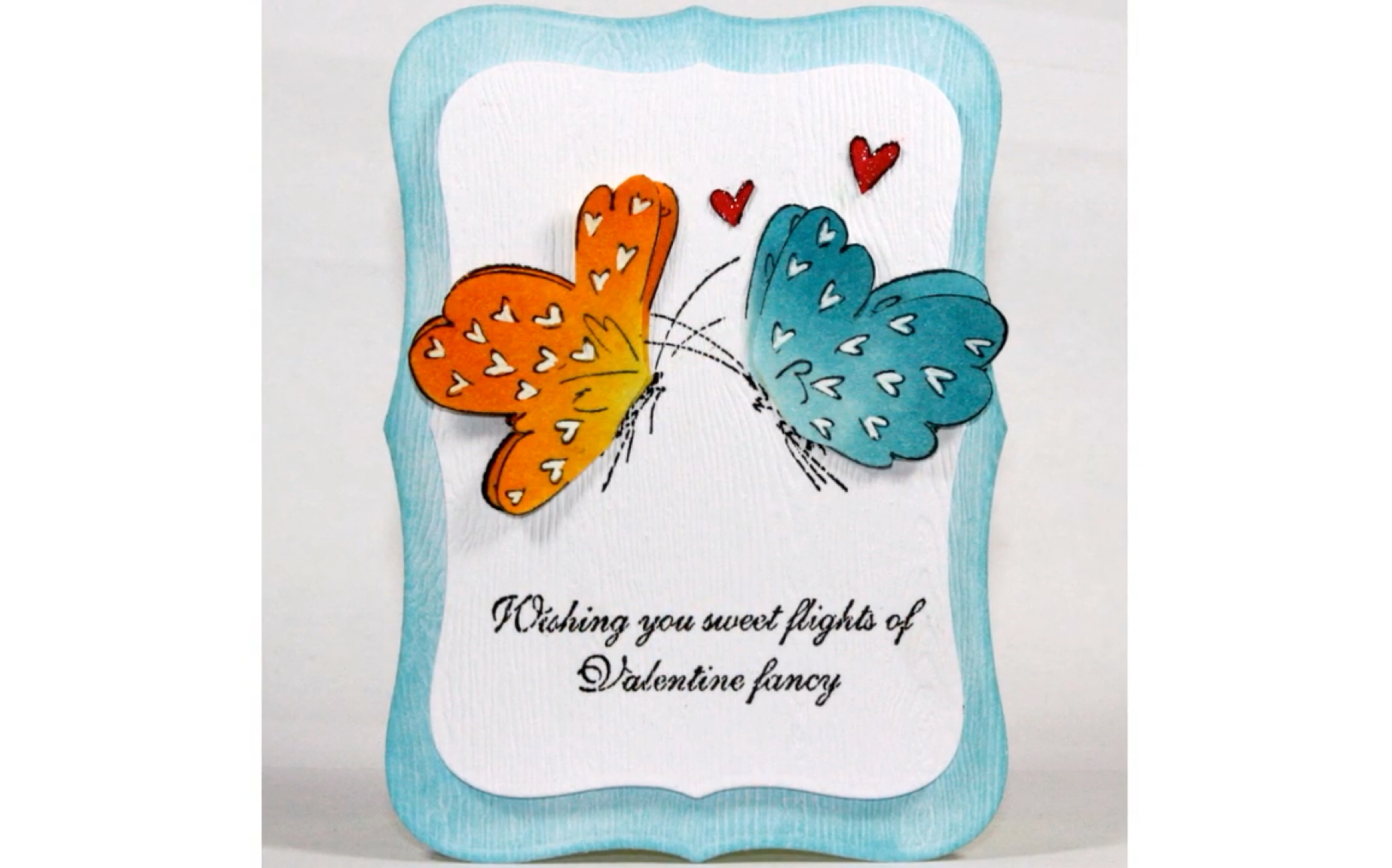 Penny Black图章印章 立体蝴蝶卡制作