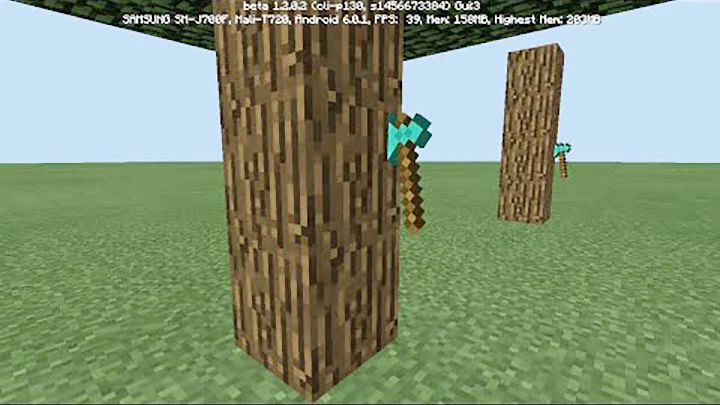 我的世界:指令教学 如何实现斧头砍在树上,新手教学