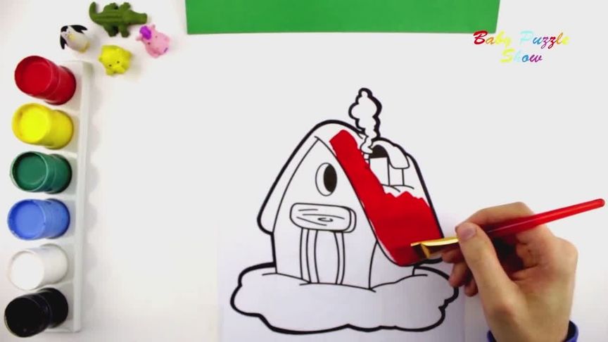 教小朋友给简笔画填色!简笔画涂色教程!