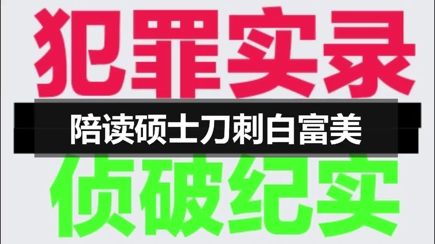 陪读硕士刀刺白富美,案件侦破纪实,天网恢恢疏而不漏
