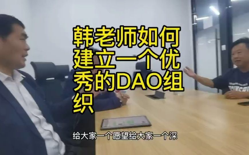与清华大学韩峰老师一起交流如何建立一个优秀的DAO组织