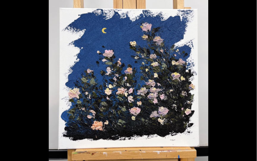 石英砂_油画棒素材画丙烯画之又是花er