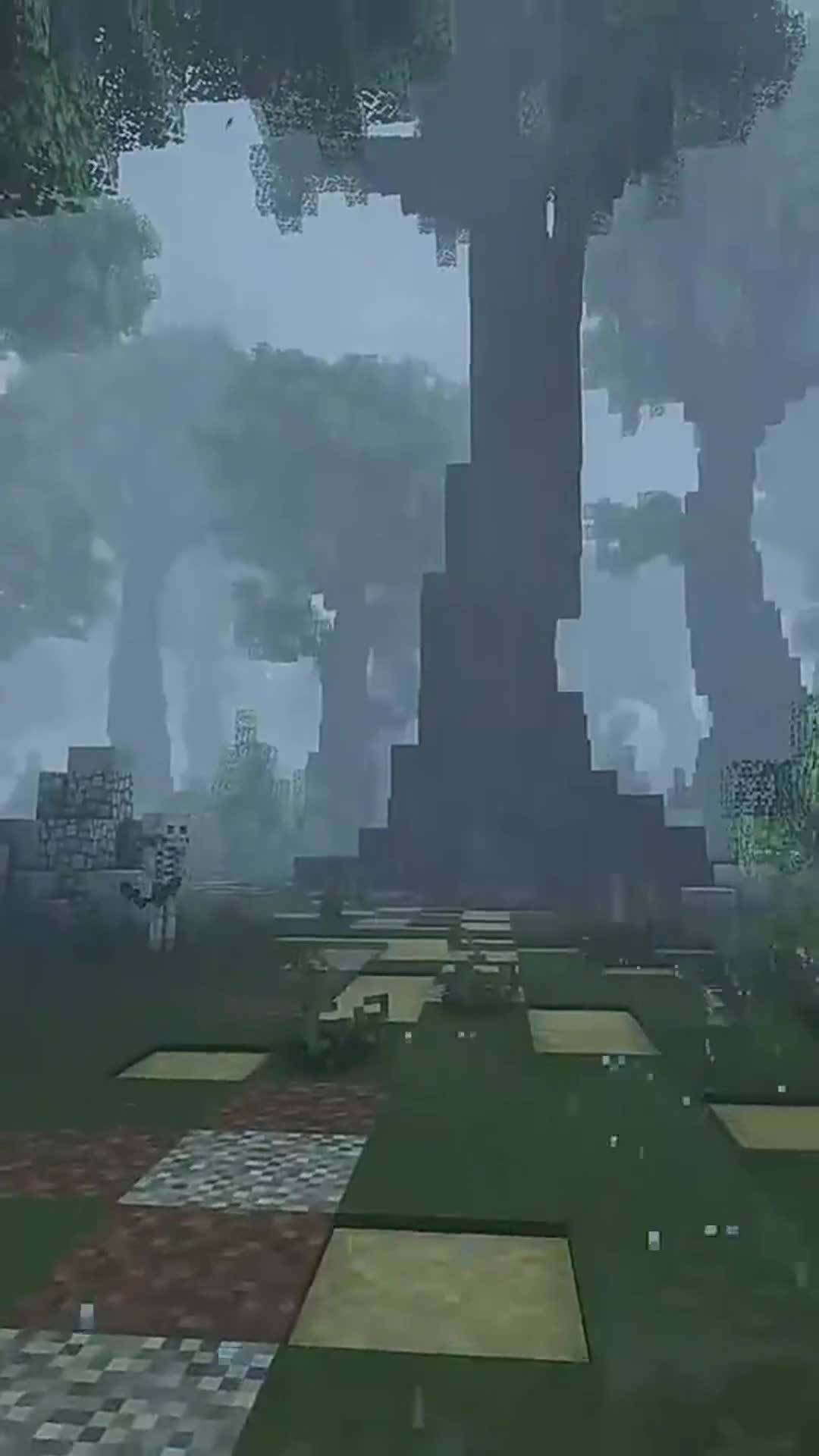 下雨的意境!#我的世界