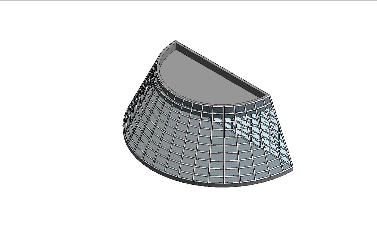 局部建模1+X初级BIM2020年第二期第二题_体量幕墙
