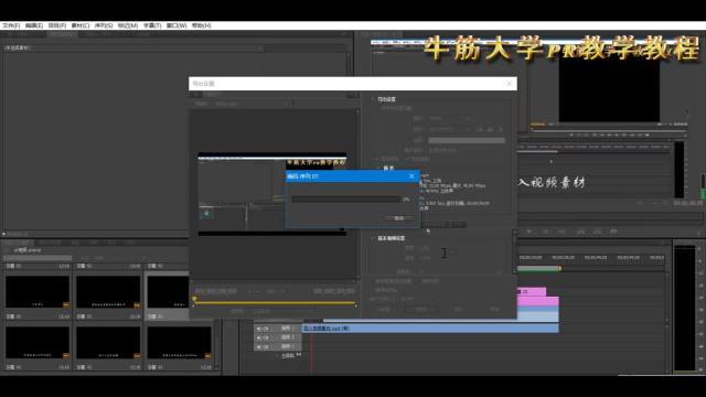 牛筋大学PR教学教程:如何导出视频设置