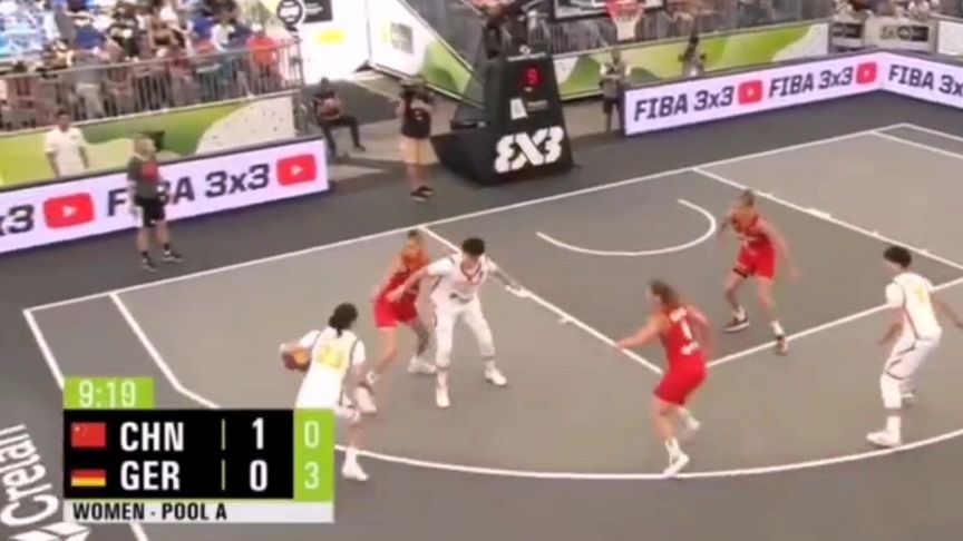 2022年三人篮球世界杯| 中国女篮21-10击败德国队#篮球ߏ