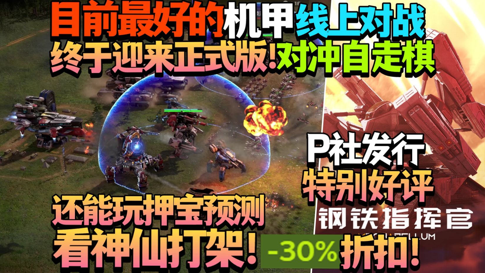 ...看神仙打架!P社发行 应该是目前最好的特别好评机甲线上对战对冲自...