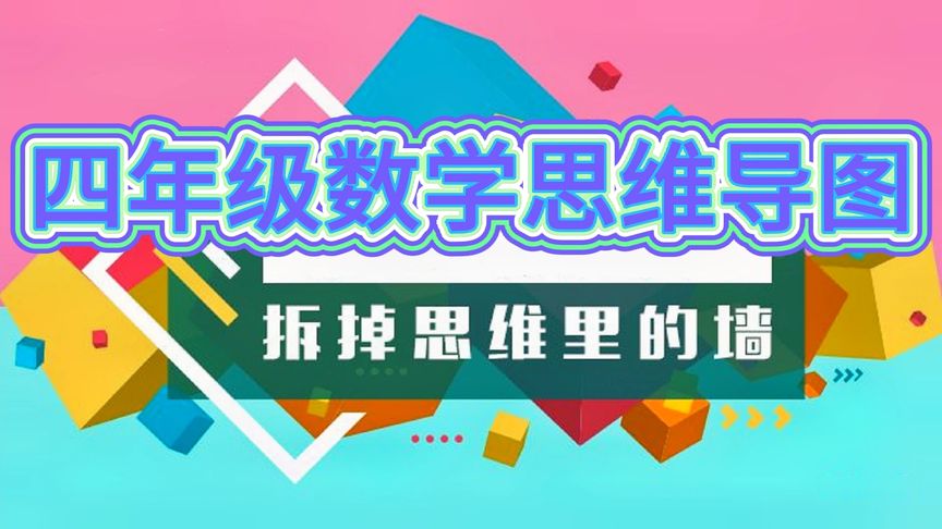 四年级数学思维导图精彩展示,多个单元精彩奉献