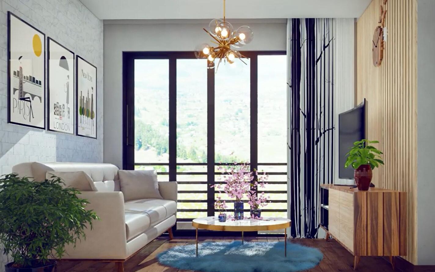 Lumion10商业效果图制作全流程教学05-室内客厅日景效果