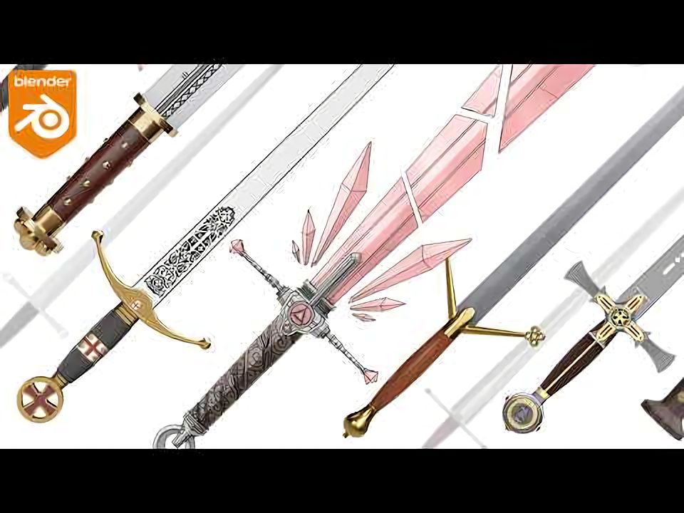 【中字】Blender 建模教程:如何建模任何剑!