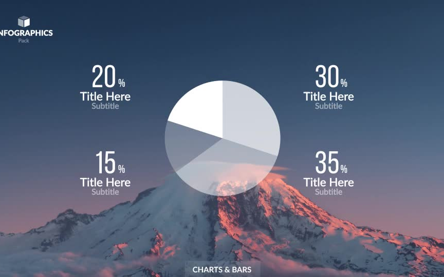 5953-MG动画扁平信息数据统计图表Icon图标文字标签标题地图介绍...