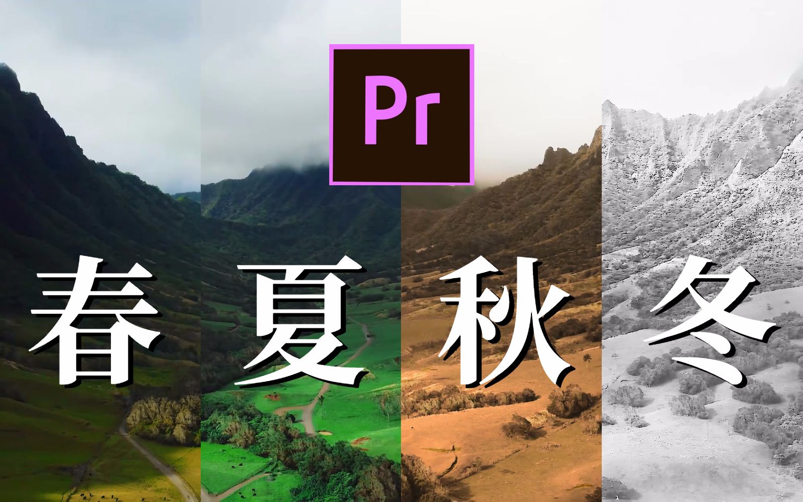 【PR教程】如何在pr中制作一天四季效果?3分钟搞定!