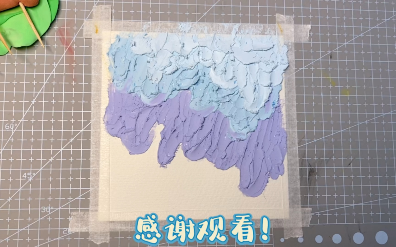 马卡龙油画棒刮出ins风图画