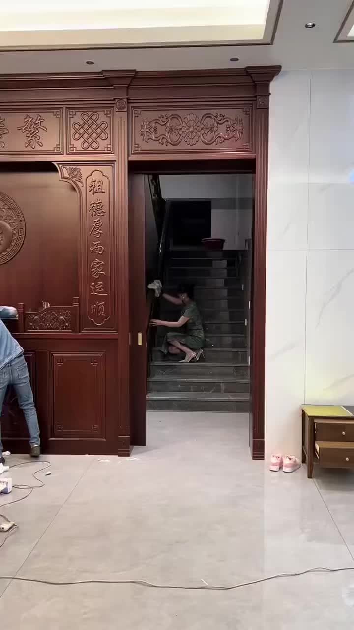 #网红楼梯扶手#实木楼梯扶手 #再也不害怕打扫卫生了!不要太好收拾哈!