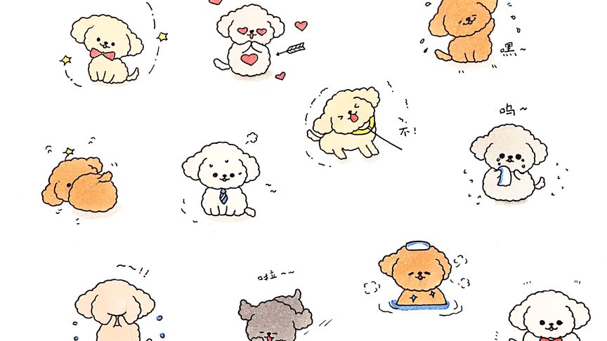 简笔画 教你画几只可爱呆萌的小狗