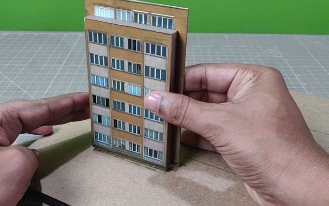 【手工】商业建筑的建筑模型 - 1天建造