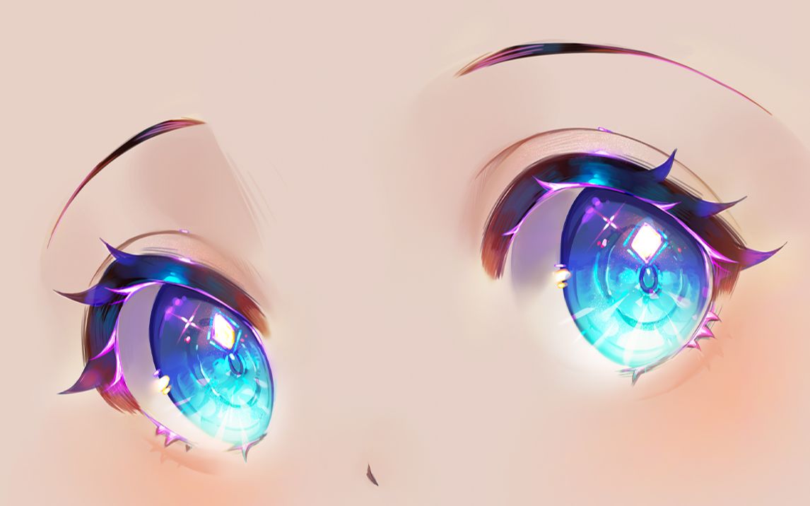 1分钟学会,二次元宝石眼睛画法!