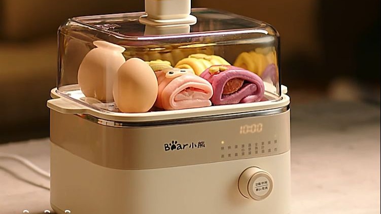 「小熊 ZDQ-D06T1 电蒸锅|智能预约定时!小型煮蛋 / 蒸蛋神器,温泉蛋...