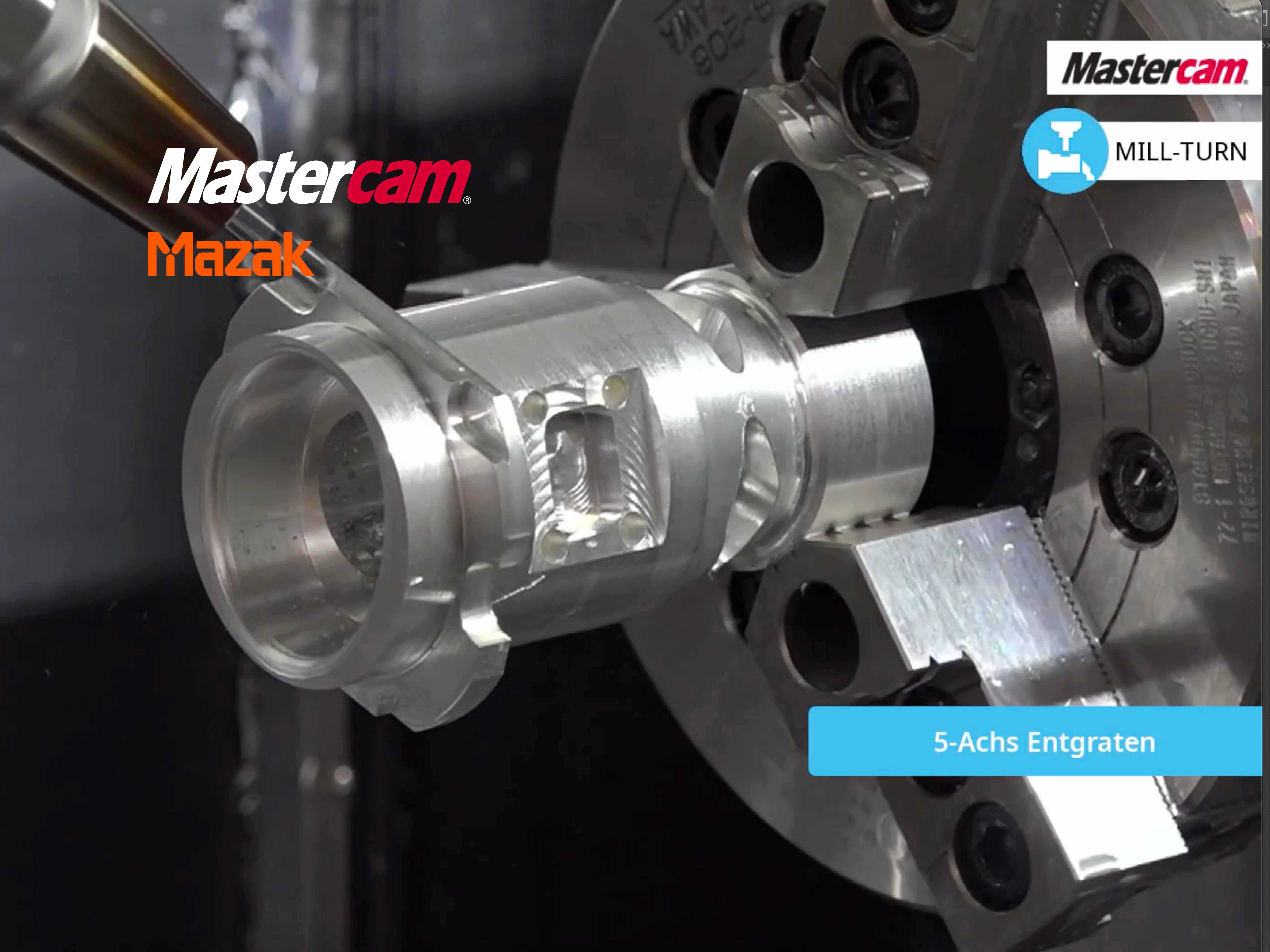 车铣复合五轴加工案例|Mastercam X Mazak