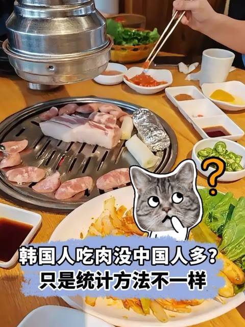 韩国人吃肉没中国人多?数据告诉你真相,只是统计方法不一样 #有用...