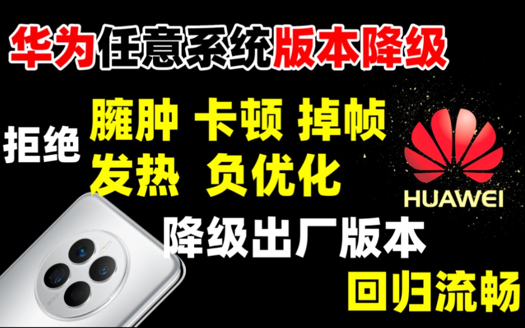 华为鸿蒙任意版本降级 拒绝卡顿 负优化 回归流畅 EMUI降级