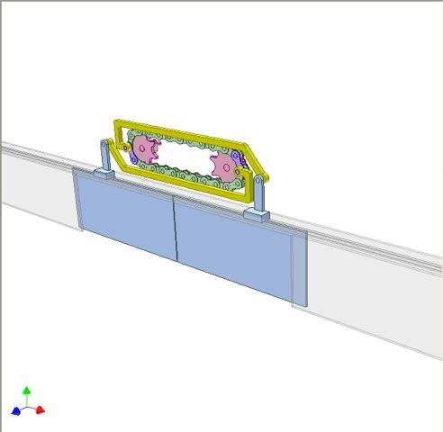 升降门1运行原理_经典机构设计,机械动图大全
