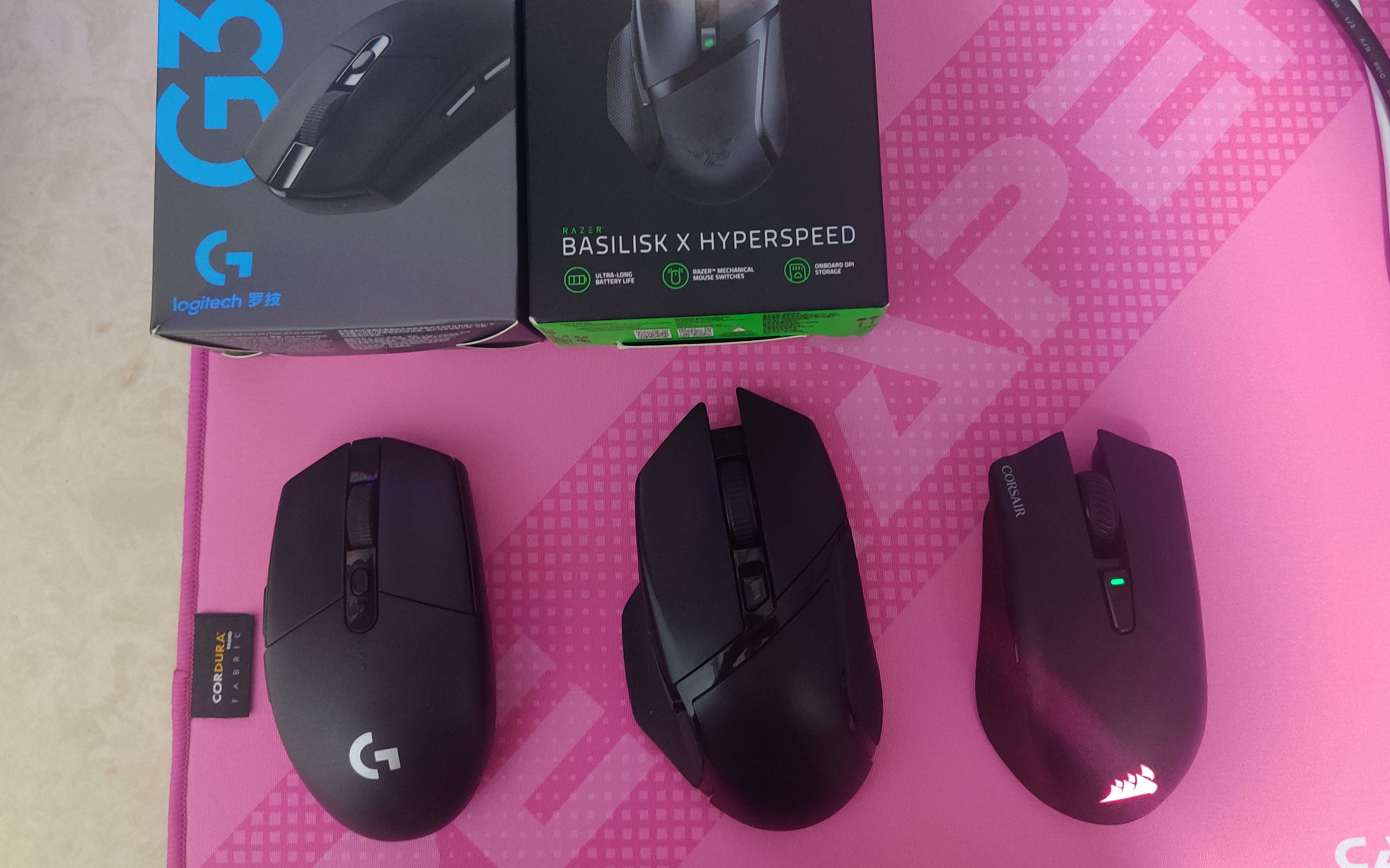 【垃圾佬】百元无线鼠标个人使用感受～海盗船无线鱼叉,G304,小巴蛇