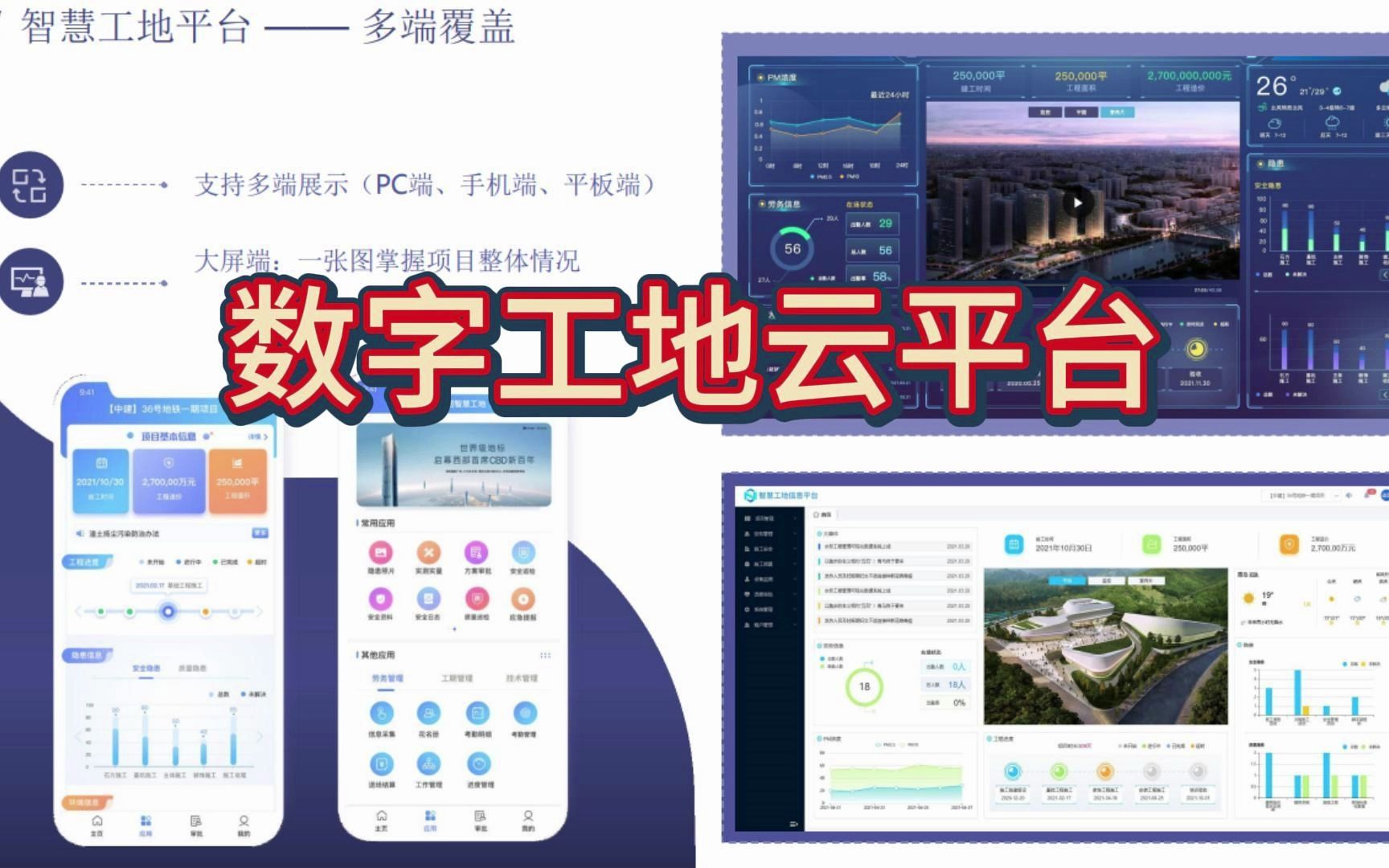 数字工地平台PC+APP源码,实际应用案例,开箱即可项目使用