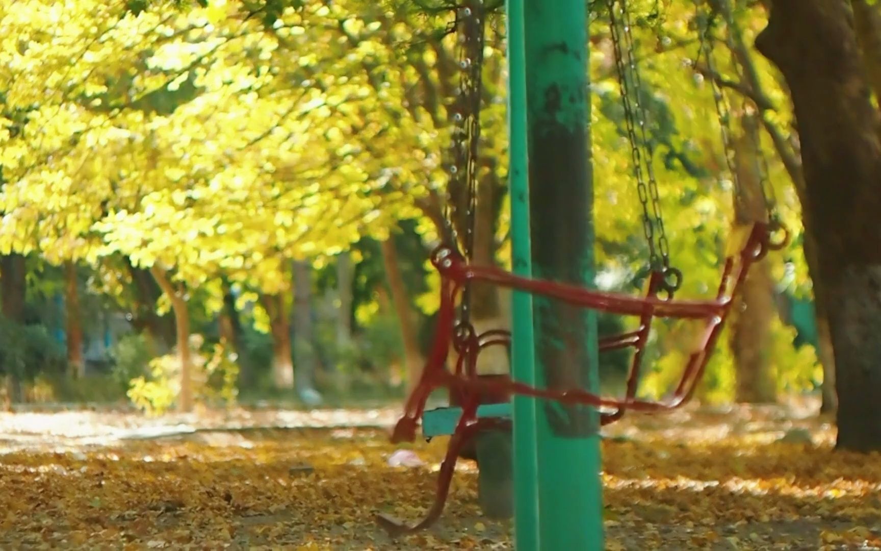 【空镜头】 公园秋千虚焦 视频素材分享