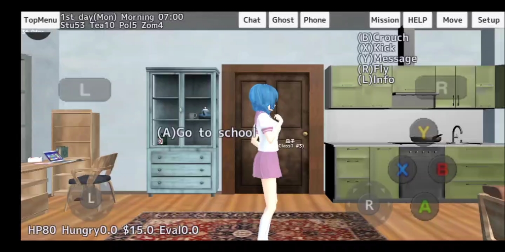 【校园女生模拟器】体验一下成为丧尸的乐趣～_手机游戏热门视频