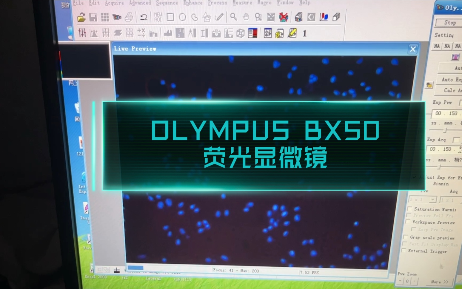 OLYMPUS BX50(奥林巴斯)荧光显微镜的使用方法