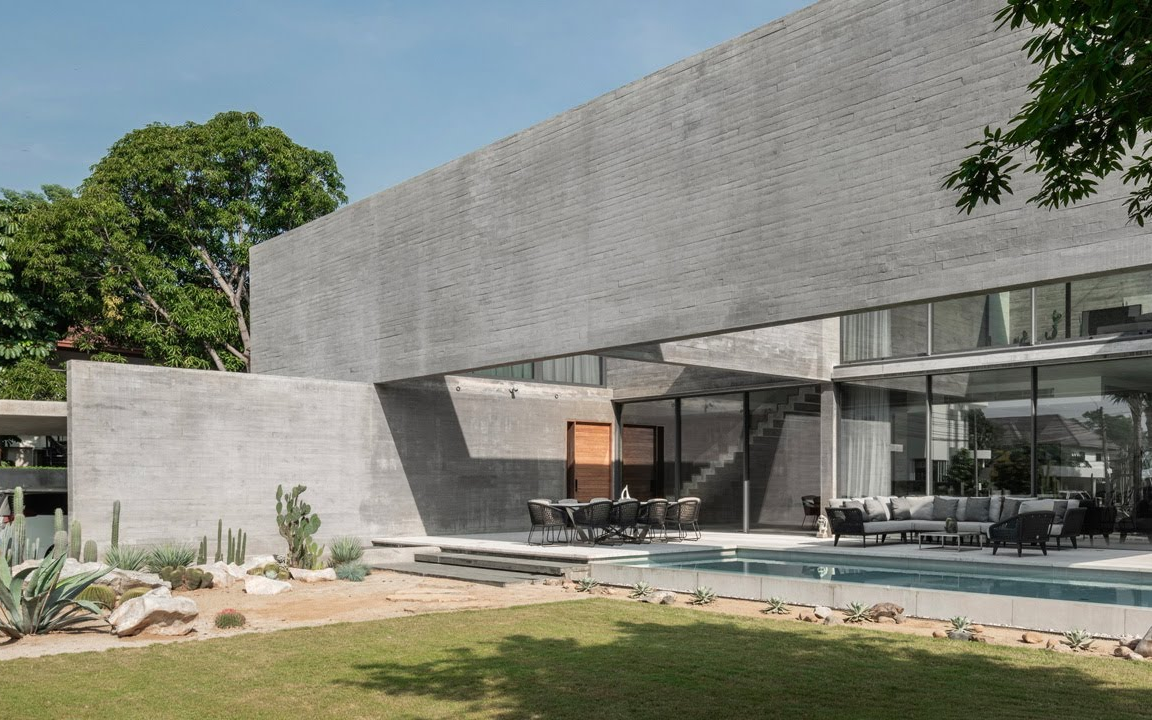 【建筑美学】混凝土打造的住宅总是有种沉稳坚毅的恢弘大气之美~...