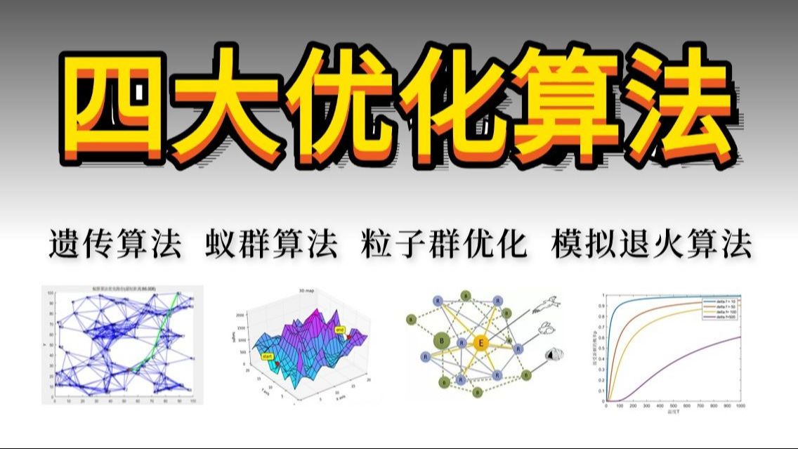 遗传算法 蚁群算法 模拟退火算法 粒子群优化算法 MATLAB 机器学习 ...