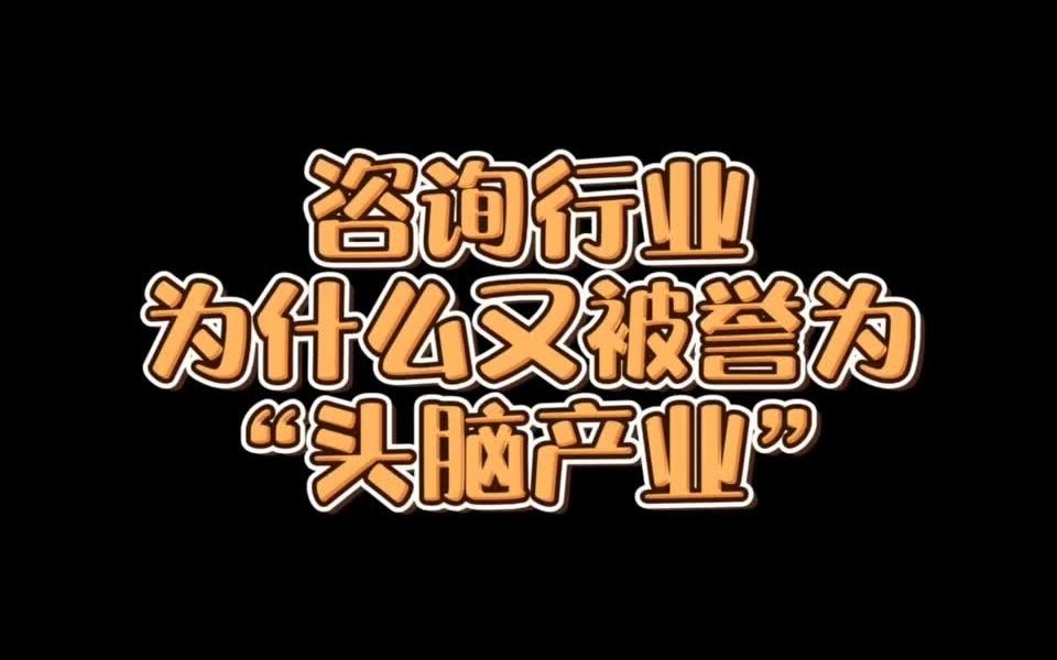 咨询行业又被誉为“头脑产业”,那么咨询人到底都在做些什么?
