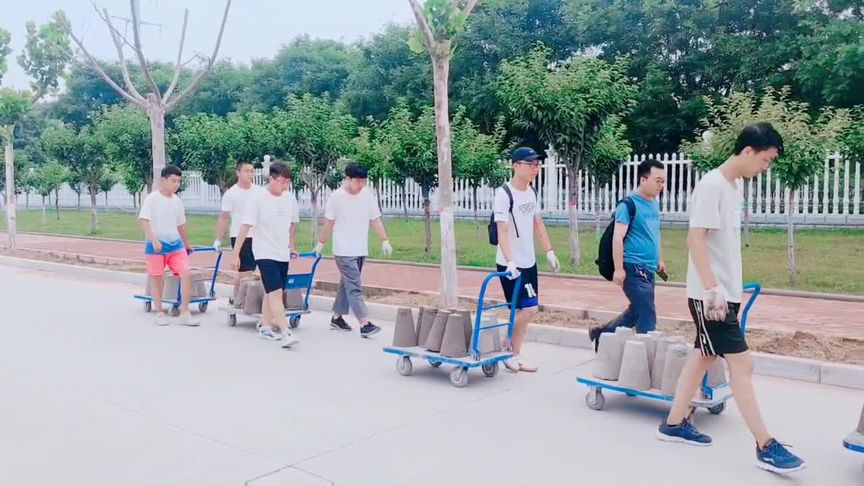 高新校区测量实训基地建设,埋石小分队出击…#青春的样子
