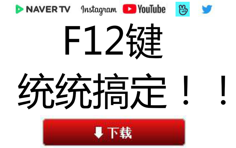 【韩饭up搬运工的日常】惊了吧?一个F12键帮你搞定YouTube ins 推特 ...