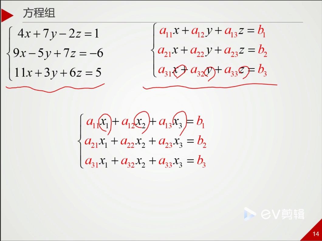 精讲线代_1-4-1线性方程组和高斯消元法
