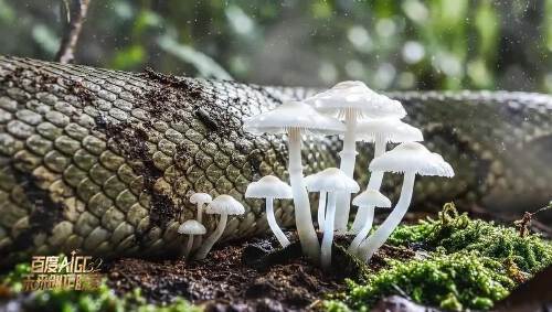 巨蟒活成了活化石!背上长出白色蘑菇,形成微型生态系统!
