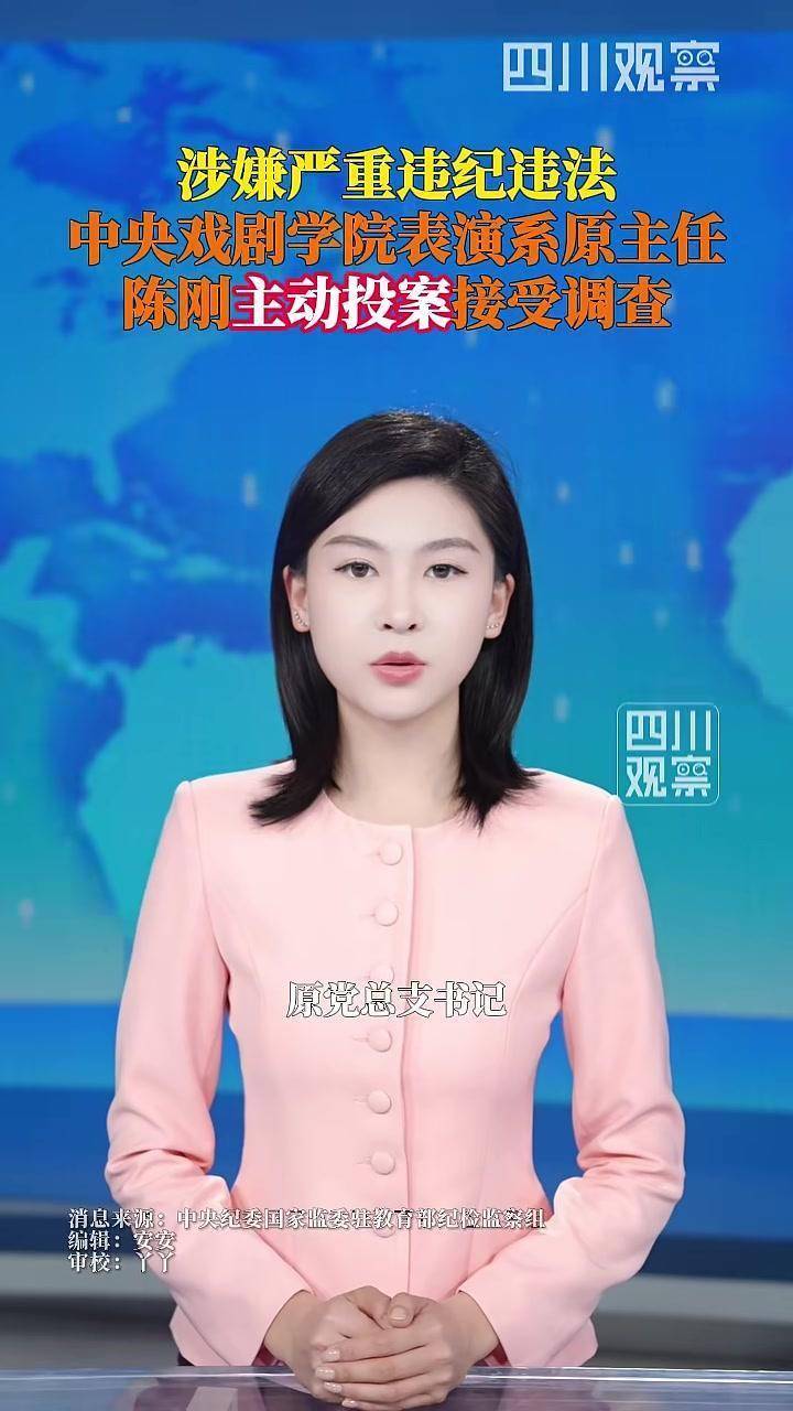 中央戏剧学院原系主任陈刚主动投案接受调查