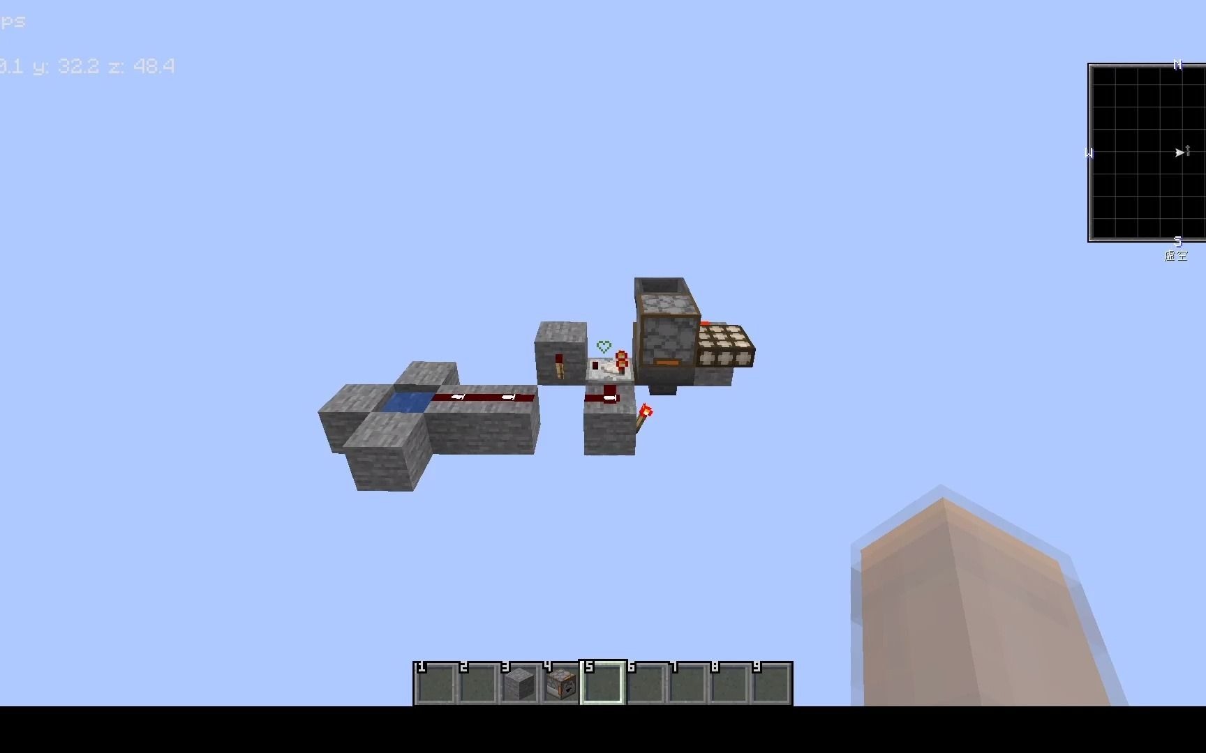 [Minecraft]适合水晶农场的时钟