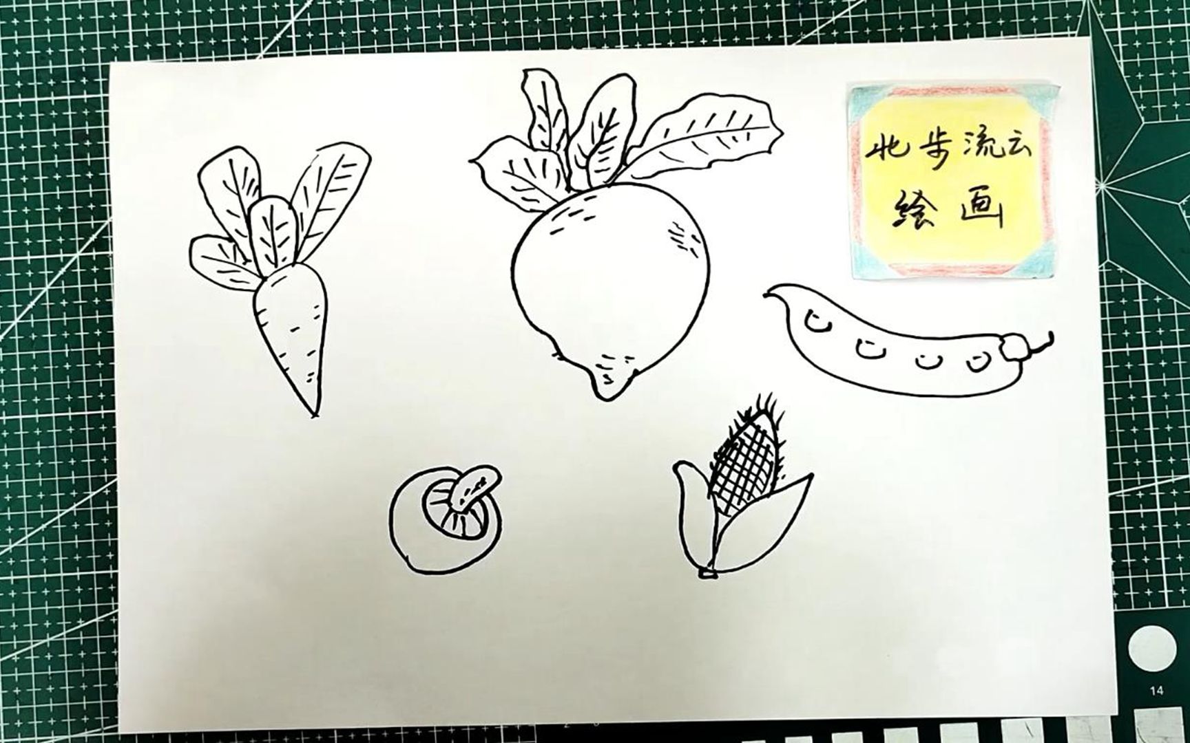 蔬菜简笔画,适合孩子画的儿童画