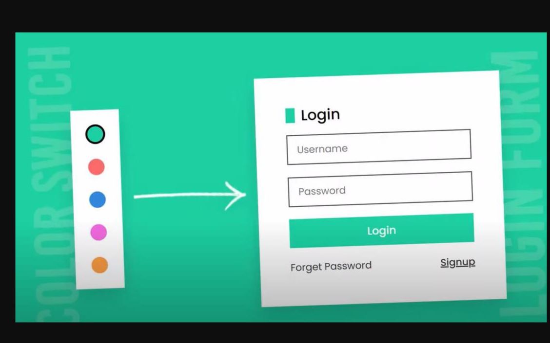 使用Html+CSS+Javascript实现一个神器的颜色切换动画登录页面