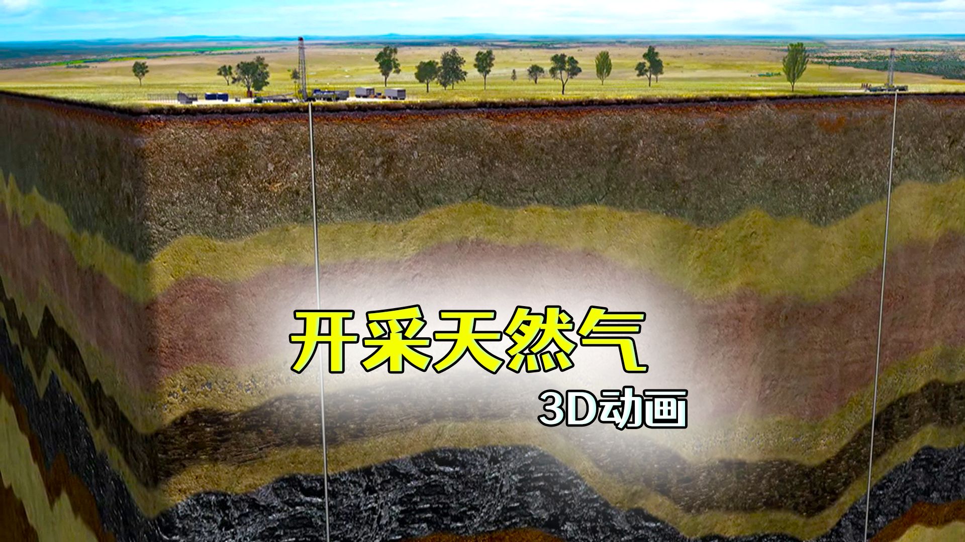 地下4000米,3D动画演示天然气是如何被抽上来的?