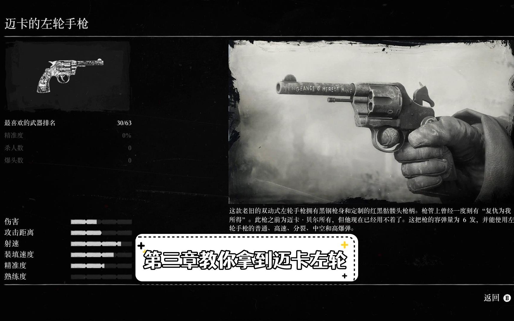 【荒野大镖客2攻略】火烧迈卡+拿左轮攻略