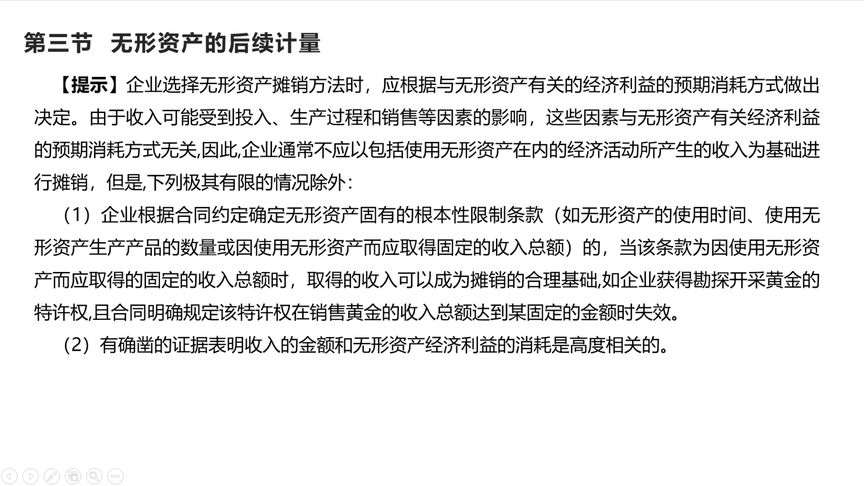 2020中级会计实务串讲4.3.2无形资产的摊销和减值