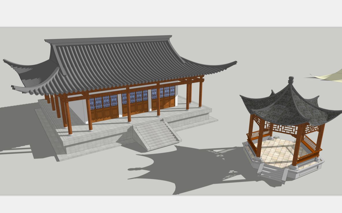 07、Sketch up 古建屋顶建模